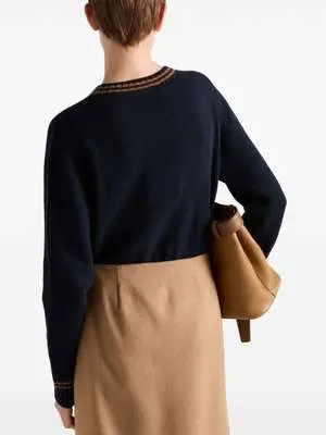 Prada Crew-neck Cashmere Sweater - Blue