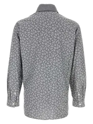Yohji Yamamoto Floral-print Cotton Shirt