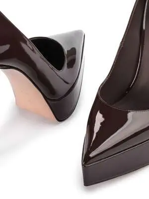 LE SILLA Uma 140mm Leather Pumps - Brown