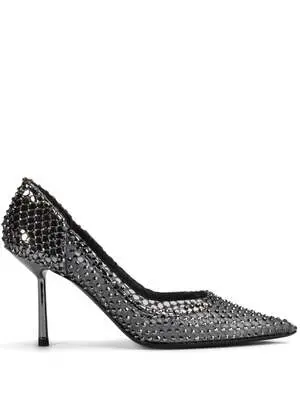 LE SILLA Gilda 80mm Crystal-embellished Pumps - Black