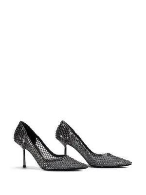 LE SILLA Gilda 80mm Crystal-embellished Pumps - Black