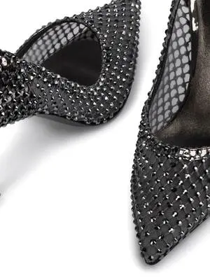 LE SILLA Gilda 80mm Crystal-embellished Pumps - Black