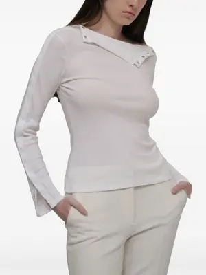 Rosetta Getty Snap Turtleneck Top
