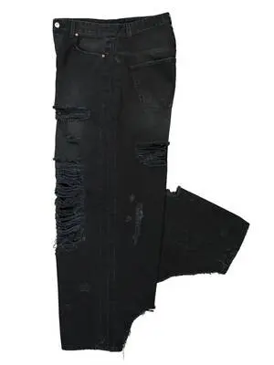 Vetements Ripped Wide Leg Jeans