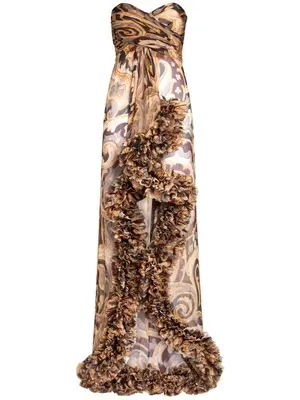 Etro Printed Silk Maxi Dress