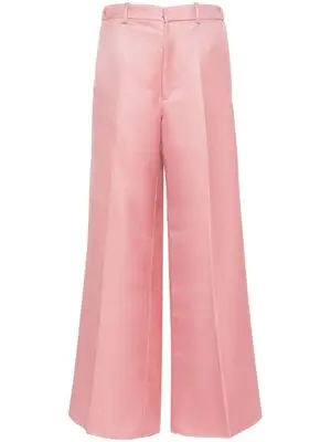 FORTE_FORTE Twill Wide-leg Trousers