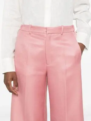 FORTE_FORTE Twill Wide-leg Trousers