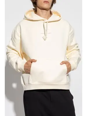 GIUSEPPE ZANOTTI Cotton Drawstring Hoodie - Neutrals