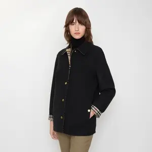 Burberry Wool Overshirt - Black/sand Beige