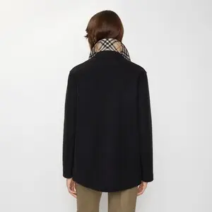 Burberry Wool Overshirt - Black/sand Beige