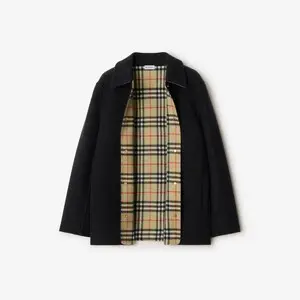 Burberry Wool Overshirt - Black/sand Beige