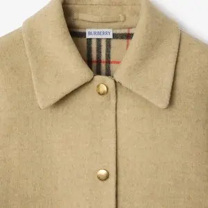 Burberry Wool Overshirt - Sand Beige