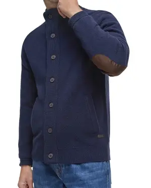Barbour Elbow Patch Wool Cardigan