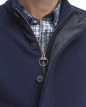 Barbour Elbow Patch Wool Cardigan