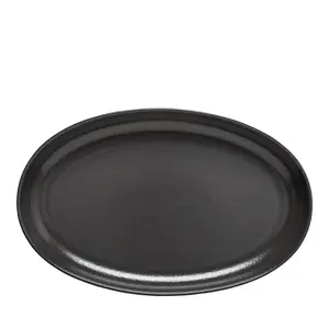 COSTA NOVA Pacifica 13 Oval Stoneware Platter - Seed Gray