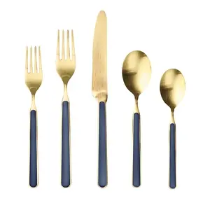MEPRA Fantasia Ice Oro 20 Piece Flatware Set Cobalt