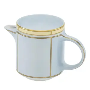 GINORI 1735 Colonna Coffee Pot With Cover - Celeste