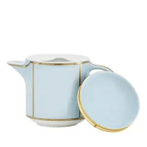 GINORI 1735 Colonna Coffee Pot With Cover - Celeste