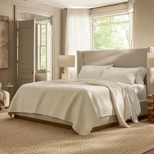 BOLL & BRANCH Signature Textured Stitch Quilt, Twin - Cream