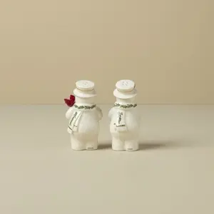 LENOX Happy Holly Days Snowmen Salt & Pepper Set