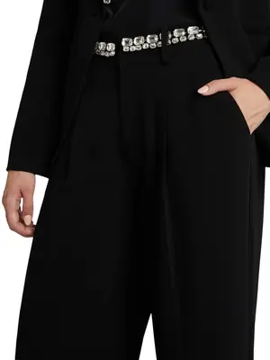 Cinq À Sept Genna Crystal-embellished Wide-leg Pants