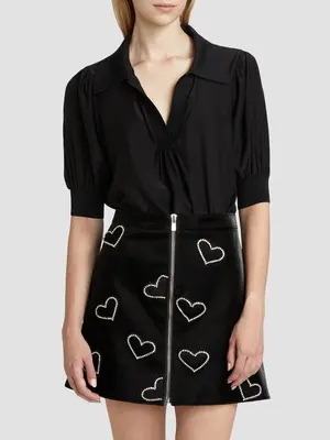 Cinq À Sept Weldon Gathered Top - Black