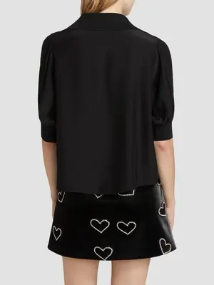 Cinq À Sept Weldon Gathered Top - Black