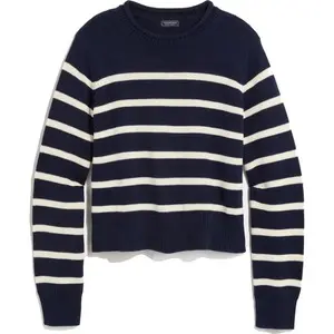 Vineyard Vines Stripe Roll Neck Cotton Sweater