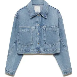 Mango Crop Denim Trucker Jacket