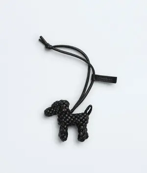 Bottega Veneta Leather Dog Charm - Black
