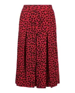 Gucci Leopard Print Silk Skirt