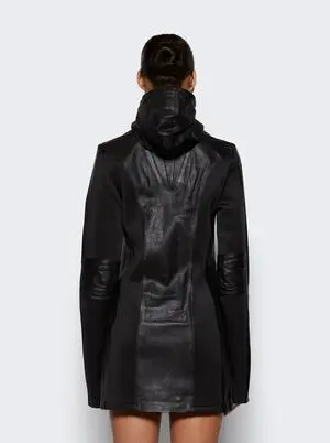 Natasha Zinko Washed Leather Zip-up Dress