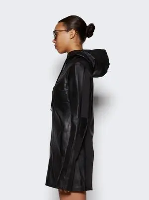Natasha Zinko Washed Leather Zip-up Dress