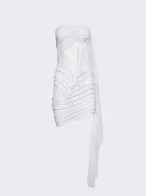DI PETSA Wet Look Mini Dress - White