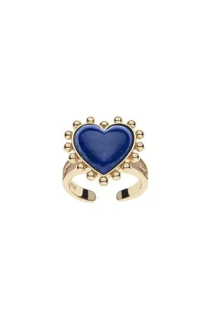 JANE WIN Bursting With Love Heart Ring - Blue