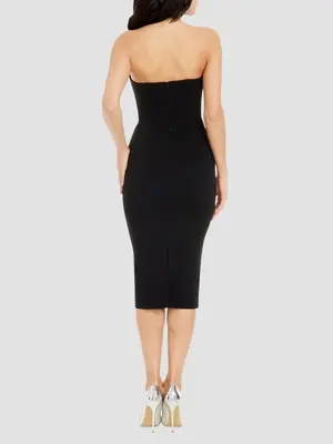 Dress The Population Erica Crystal-embellished Strapless Body-con Midi-dress