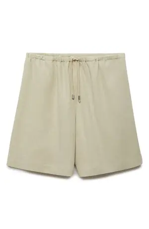 Mango Wide Leg Bermuda Shorts