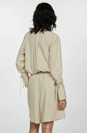 Mango Wide Leg Bermuda Shorts