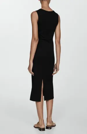 Mango Ribbed Midi Dress