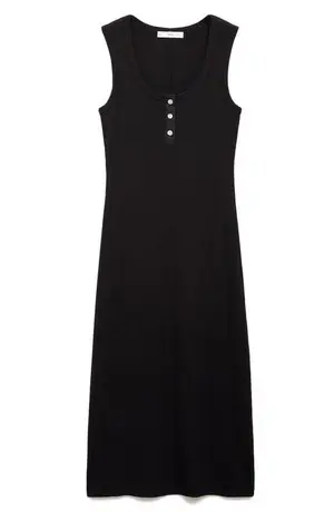 Mango Ribbed Midi Dress