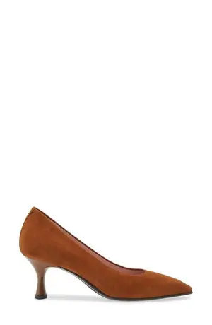 Naot Margot Pointed Toe Pump - Brown Suede