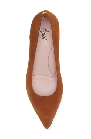 Naot Margot Pointed Toe Pump - Brown Suede