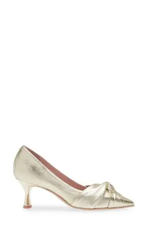 Naot Harlow Pointed Toe Pump - Gold Metallic Leather