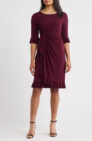 Connected Apparel 3/4 Sleeve Dresses