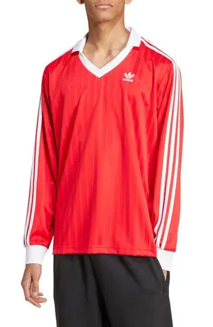 Adidas Adicolor Piqué Long Sleeve Soccer T-shirt