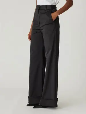 Rebecca Taylor Techy Sateen Wide Leg Pant