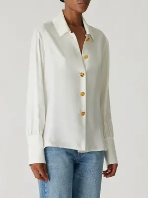 Rebecca Taylor Silky Novelty Button Shirt