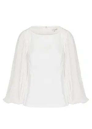 Rebecca Taylor Heavy Cotton Chintz Boat Neck Top