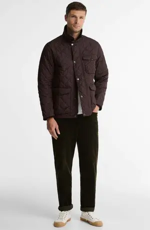 Barbour Hornby Quilted Jacket - Black Oak