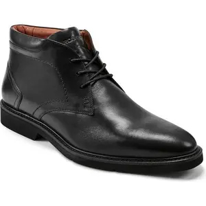 Rockport Flynn Plain Toe Derby Boots - Black